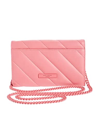Soho Drench Leather Wallet on a Chain/Crossbody Bag Pink
