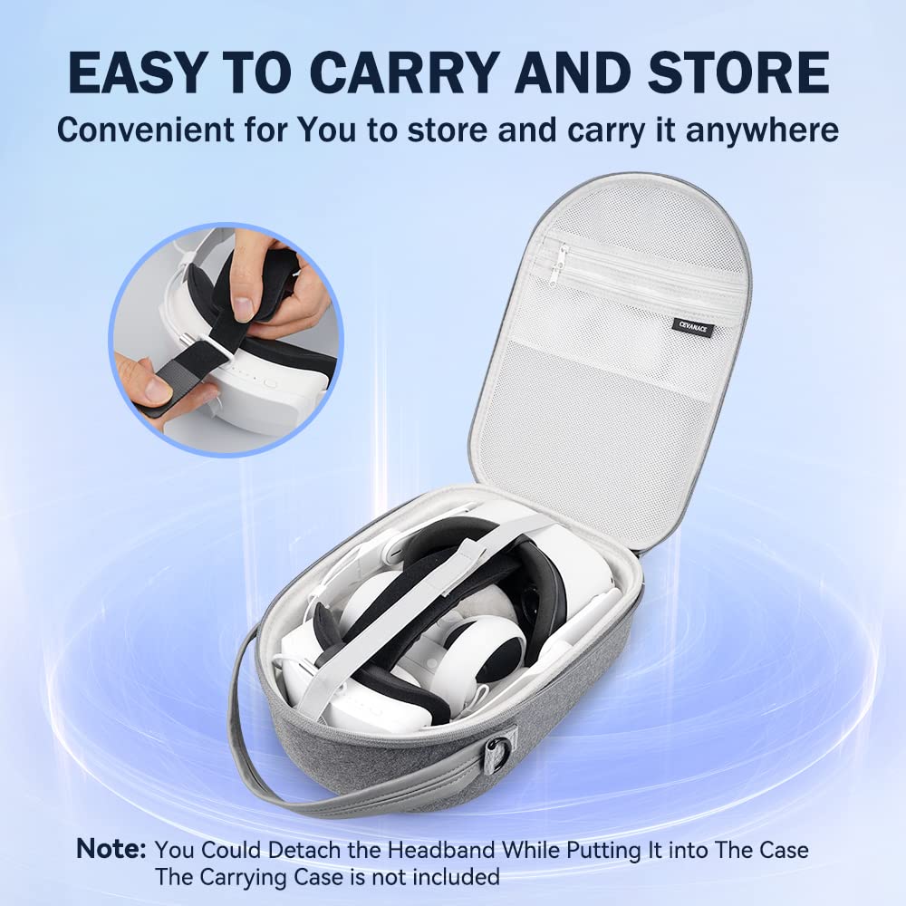 Vimetapro Battery Head Strap 5600mAh Compatible with Quest 2, Lightweight Adjustable Elite Strap Replacement for Enhanced Comfort and Playtime, VR Accessories for Meta Quest 2