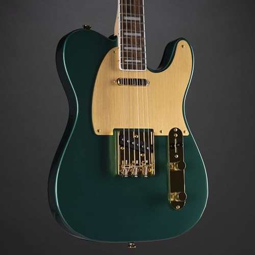 Squier 40th Anniversary Gold Edition Telecaster Electric Guitar, with 2-Year Warranty, Sherwood Green, Laurel Fingerboard
