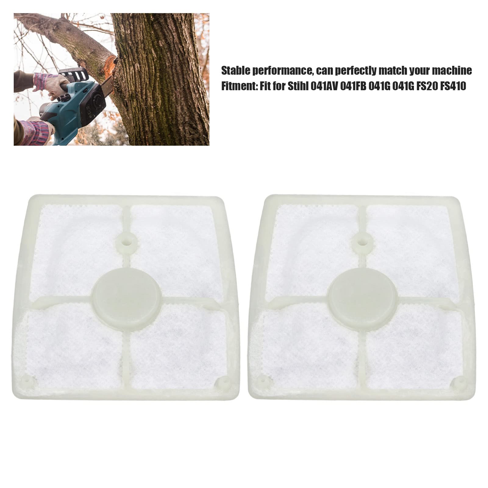 STARNOONTEK 2PCS Air Filter Replacement Garden Lawn Mower Air Filter for Stihl 041AV 041FB 041G 041G FS20 FS410 Lawn Mower Accessory
