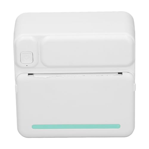ZIZEV Portable Thermal Printer, Mini Multifunctional Thermal Printer, Rechargeable, 200dpi Resolution, for Photo (White Green)