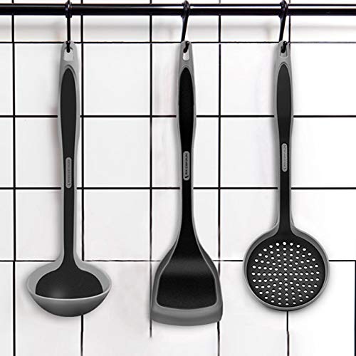 LMMDP Soup Spoon Kitchen Silicone Kitchenware Silicone Cooking Spoon Kitchen Utensil Frying Shovel Leaky Shovel Cooking Tool Sets