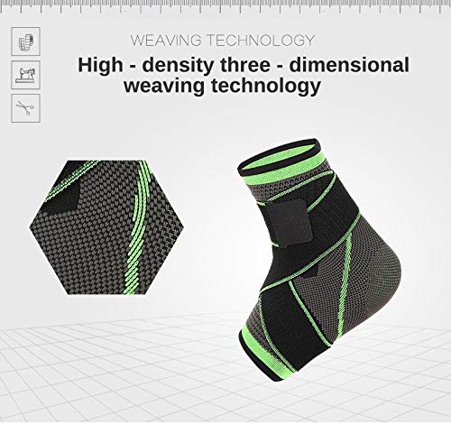 NextGen Active Supportive Ankle Brace (Large/X-Large, Black/Red) - Adjustable Straps with Compression Sleeve. Protect Against Ankle Sprains and Injury. Decrease Ankle Swelling and Recovery time.