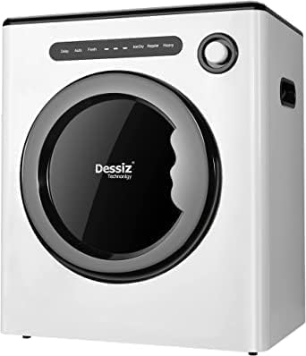 OOTDAY Portable Clothes Dryer Compact Laundry Dryers 850W, Auto-Electronic Control panel, 8.8 lbs Load Volume, Front Load Stainless Steel Tumble for Home, Apartment, Dorms, White