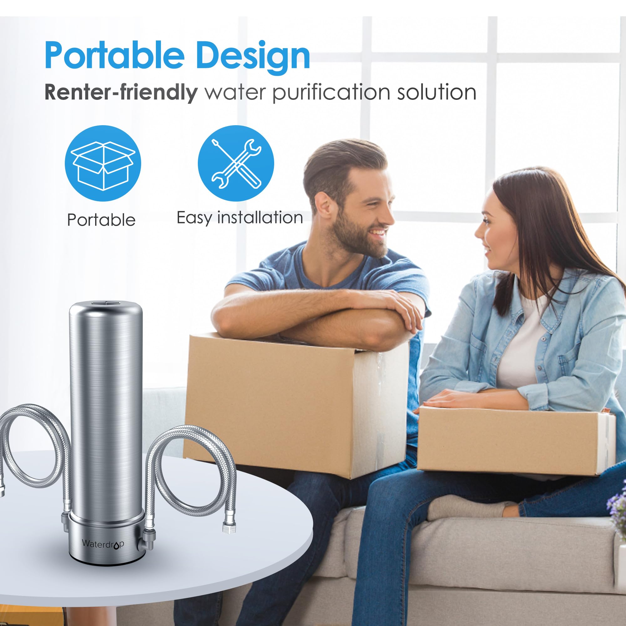 Waterdrop WD-10PP Under Sink Water Filter, Waterdrop TSA & TSB &TSB-CM 3-Stage Under Sink Water Filter System