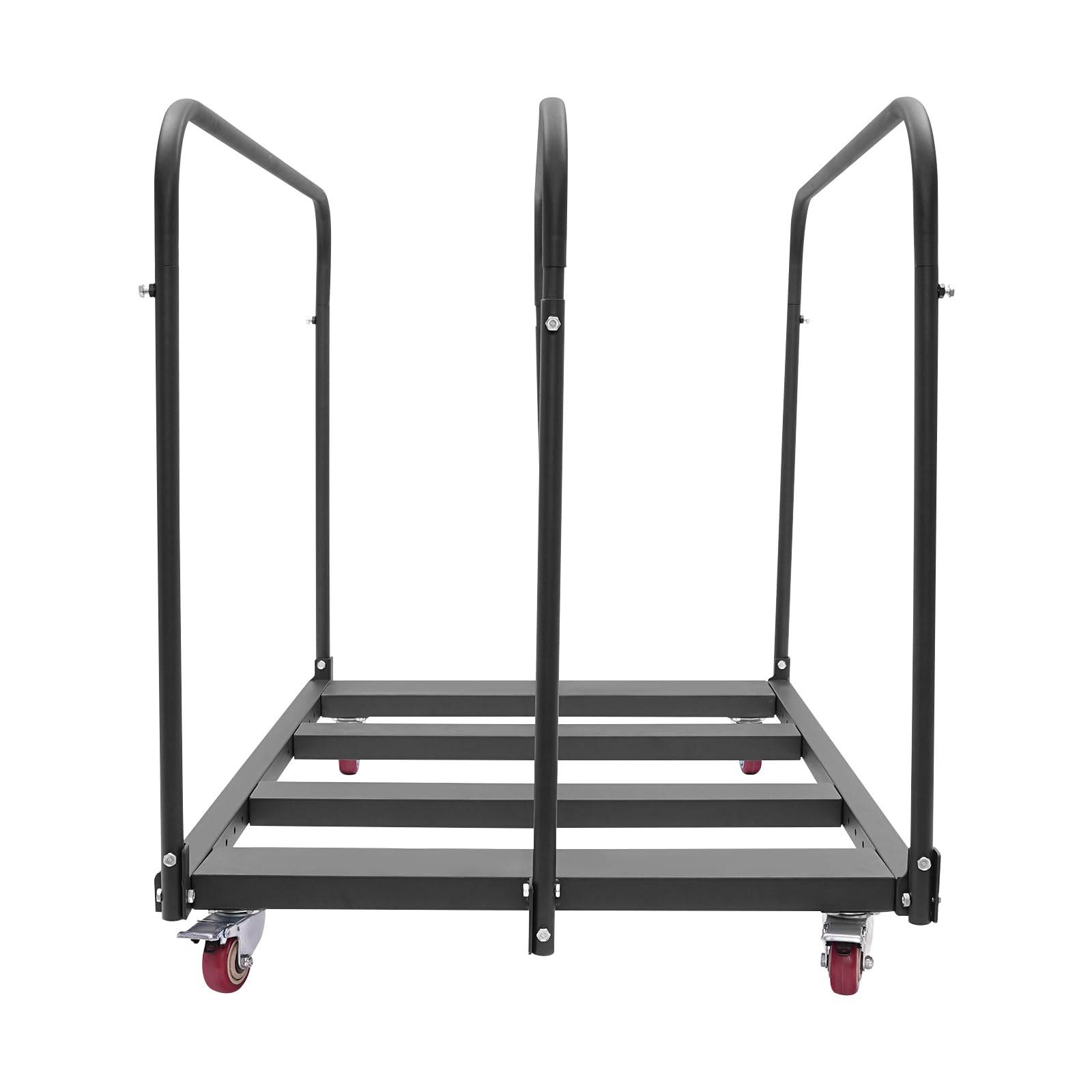 LIYUANJUN Folding Table Cart with Wheels, 45×33×39 Inch Table Trolley for 10 Folable Table Capacity Practical Handle Heavy Duty Panel Dolly for Schools Offices Homes, Black