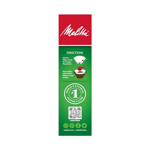 Melitta #4 Cone Coffee Filters, White, 100 Count (Pack of 6) 600 Total Filters Count - Packaging May Vary