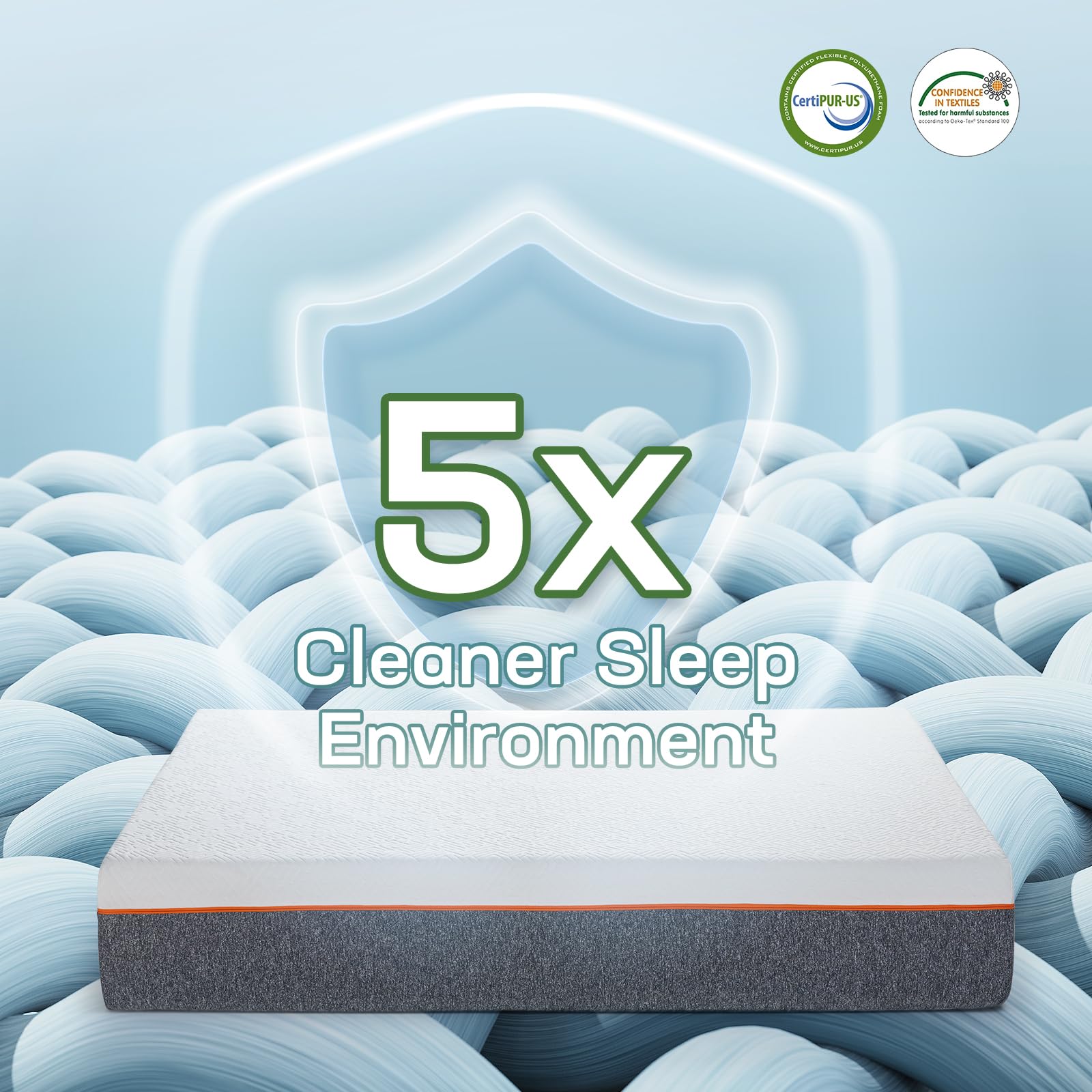 Marsail Full Size Mattress, 10-inch Gel Memory Foam Mattress, Medium-Firm Full Size Mattress in a Box for Pressure Relief & Support, Breathable Cooling Full Mattress with Zippered Cover