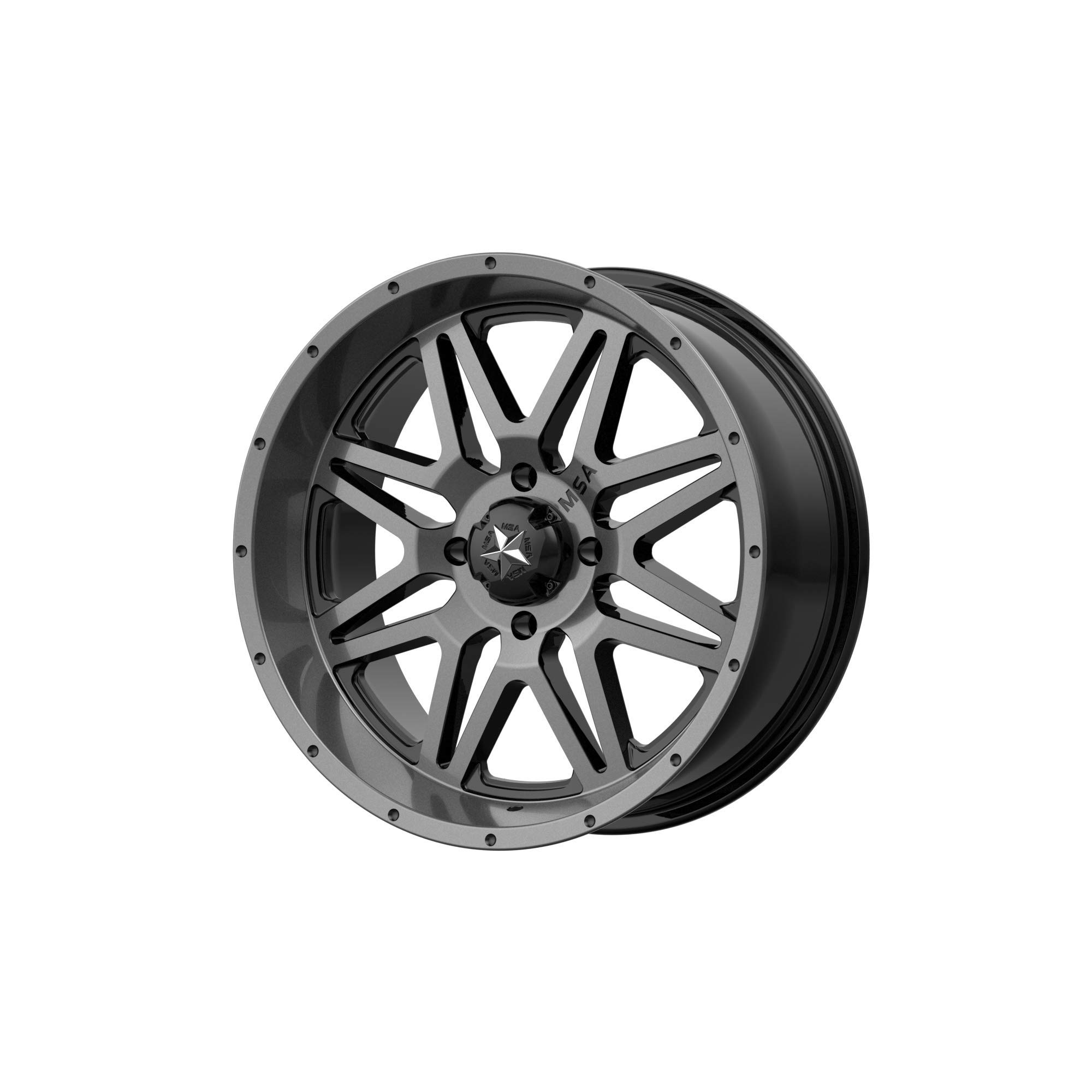 MSA Offroad Wheels M26 Vibe 14x7 Wheel Rim 4X156 Dark Tint 14" Inch 0mm