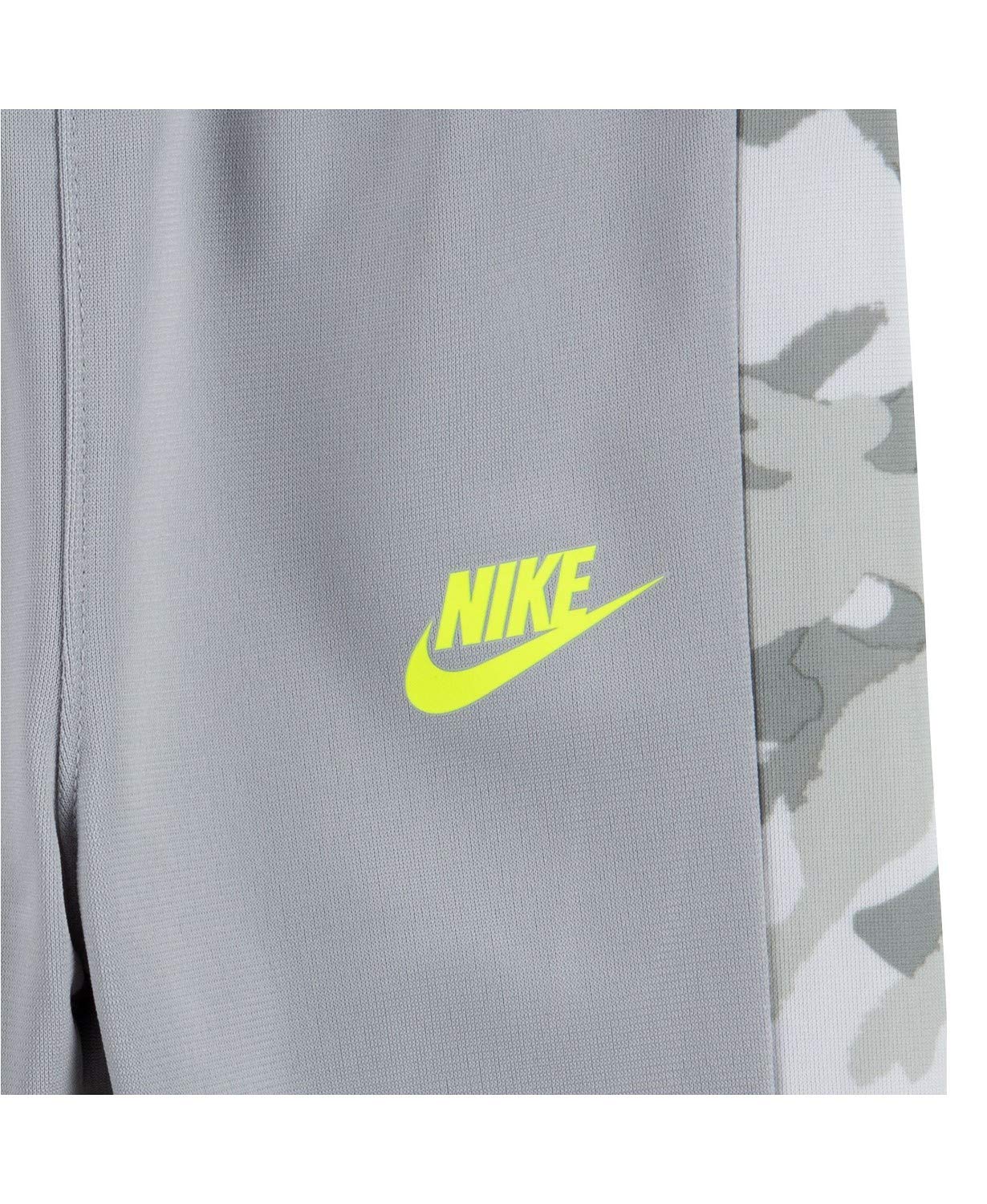 Nike Boy`s Therma Dri Fit Jacket & Pants 2 Piece Set (Light Grey(76H109-G6U)/Volt, 6)