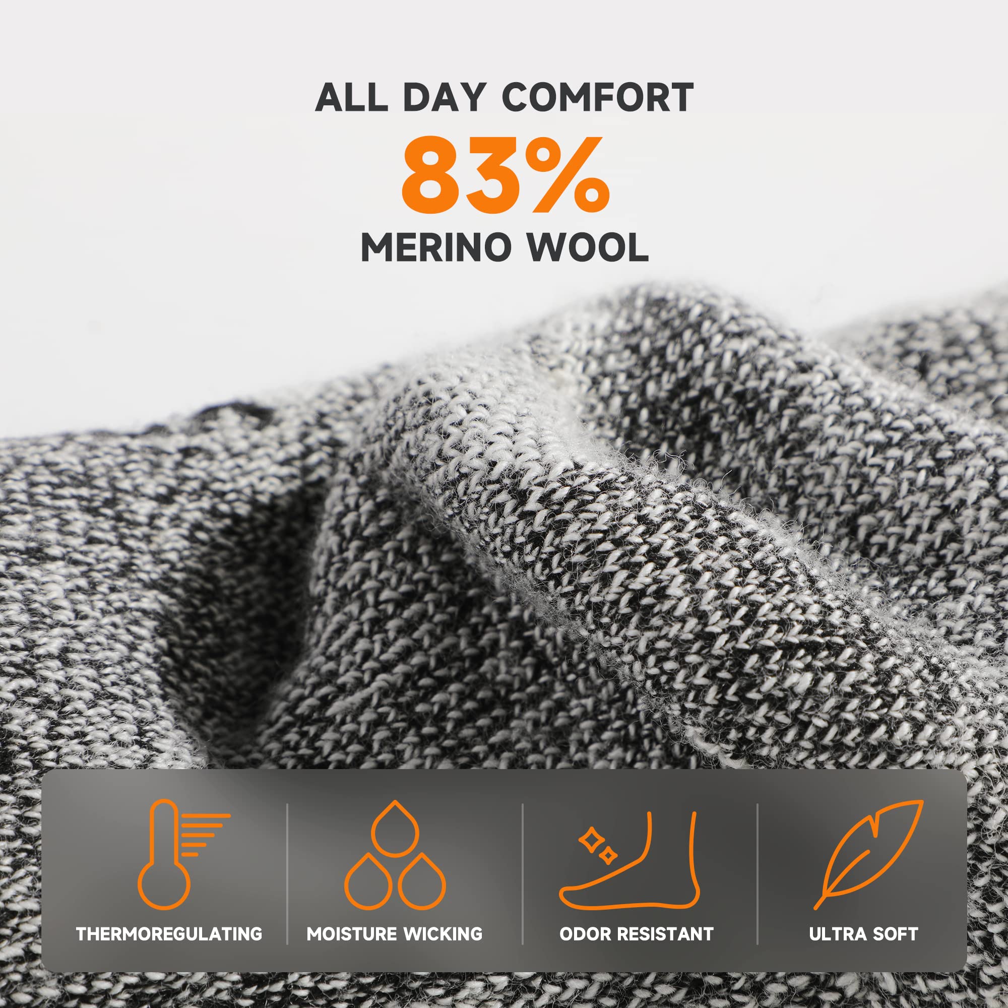 SAMSOX Merino Wool Boot Socks, Made in USA Heavyweight with Full Cushion, Bozeman XL