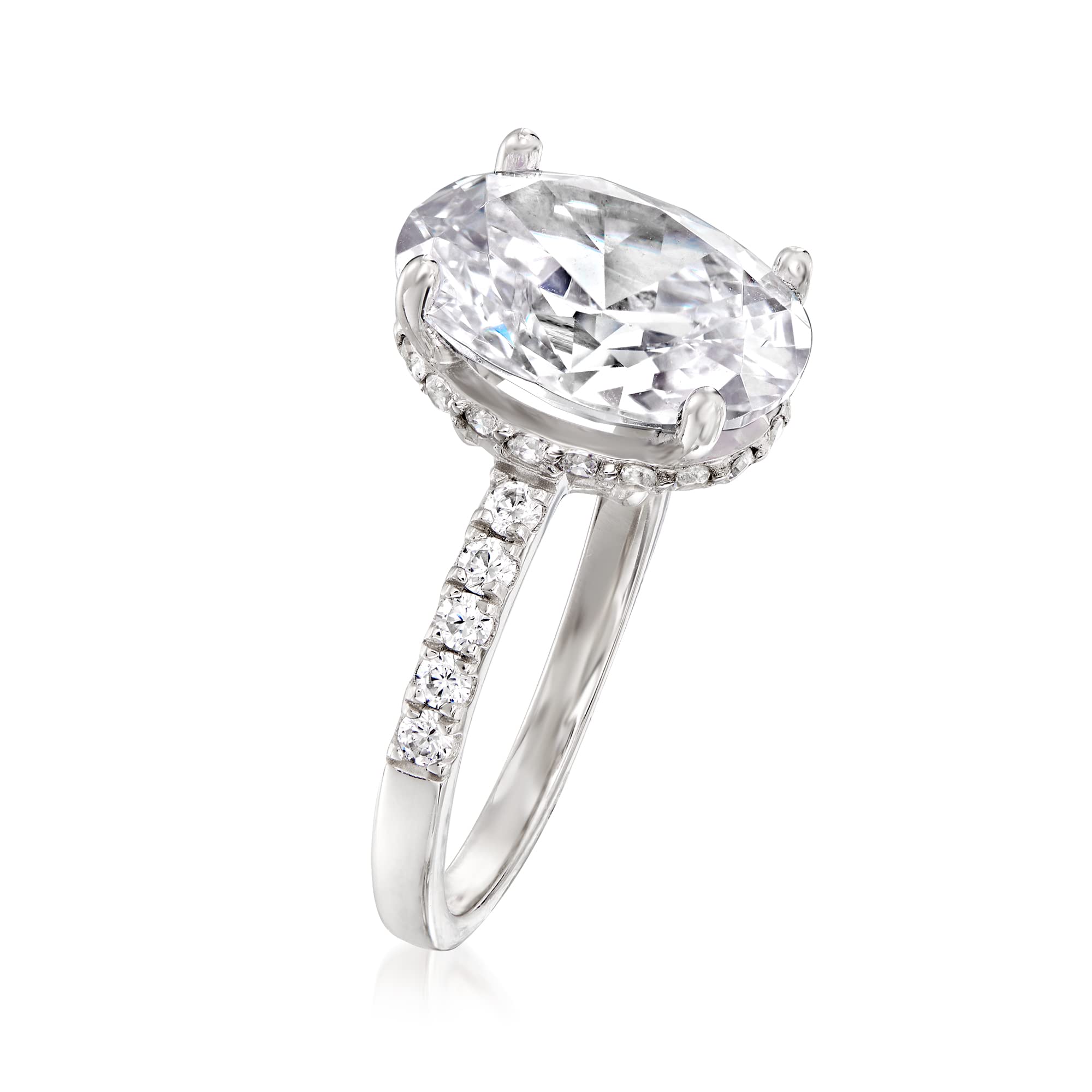 Ross-Simons 6.00 ct. t.w. CZ Ring in Sterling Silver. Size 8