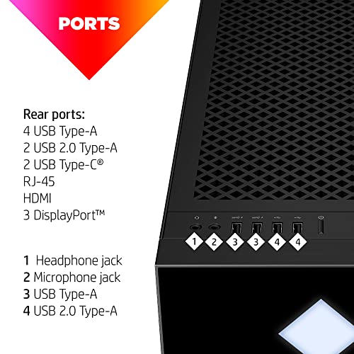 OMEN 45L Gaming Desktop, Intel Core i7-13700KF, 16 GB RAM, 1 TB Solid State Drive, NVIDIA GeForce RTX 4070 Ti Graphics, Windows 11 Home, GT22-1072 (2023)
