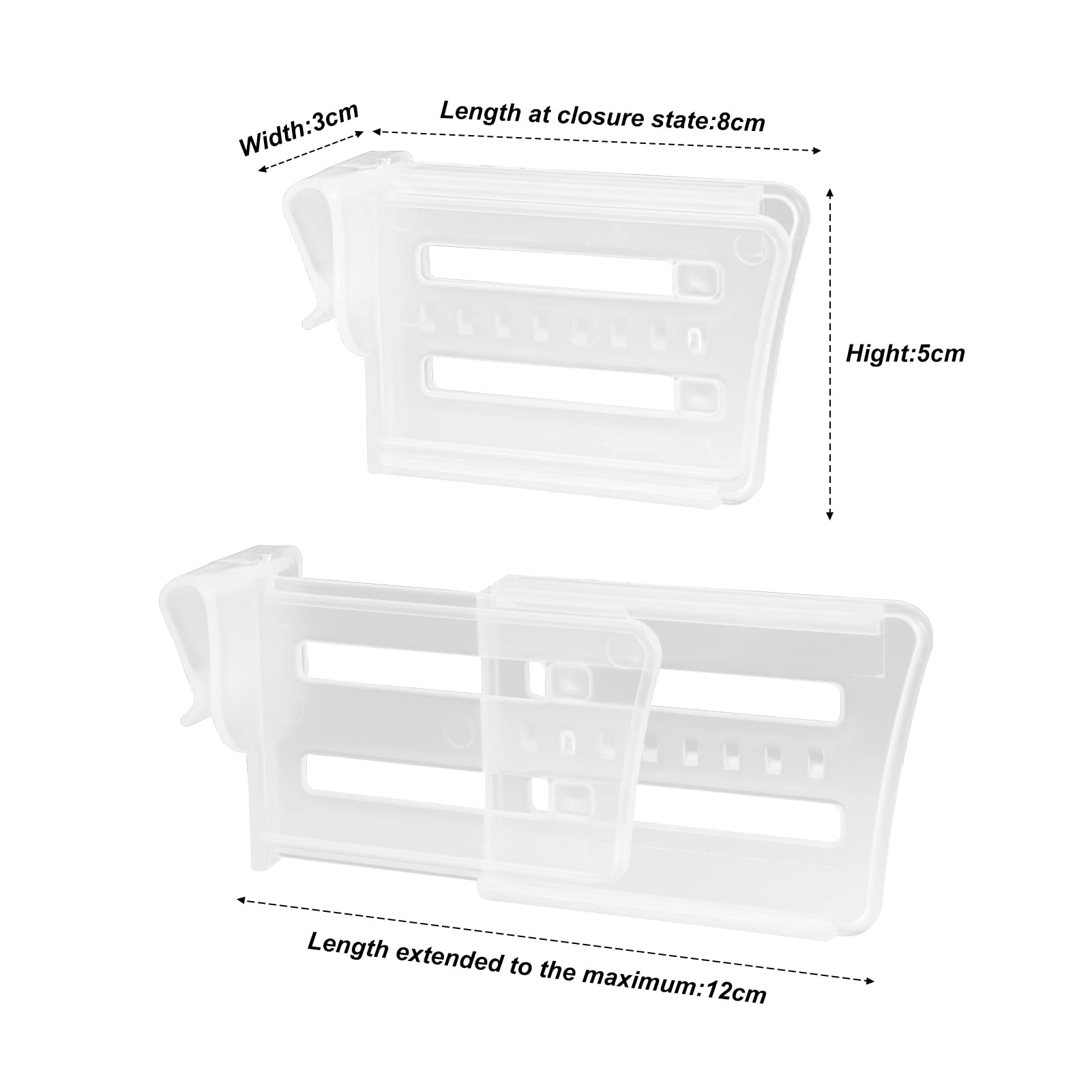 Simfree 4 PACKS refrigerator dividers,refrigerator dividers for shelves,Plastic Refrigerator Dividers Organizer,Expandable from 2.5-4.3 inches drawer dividers for refrigerator drawer,Kitchen Storage