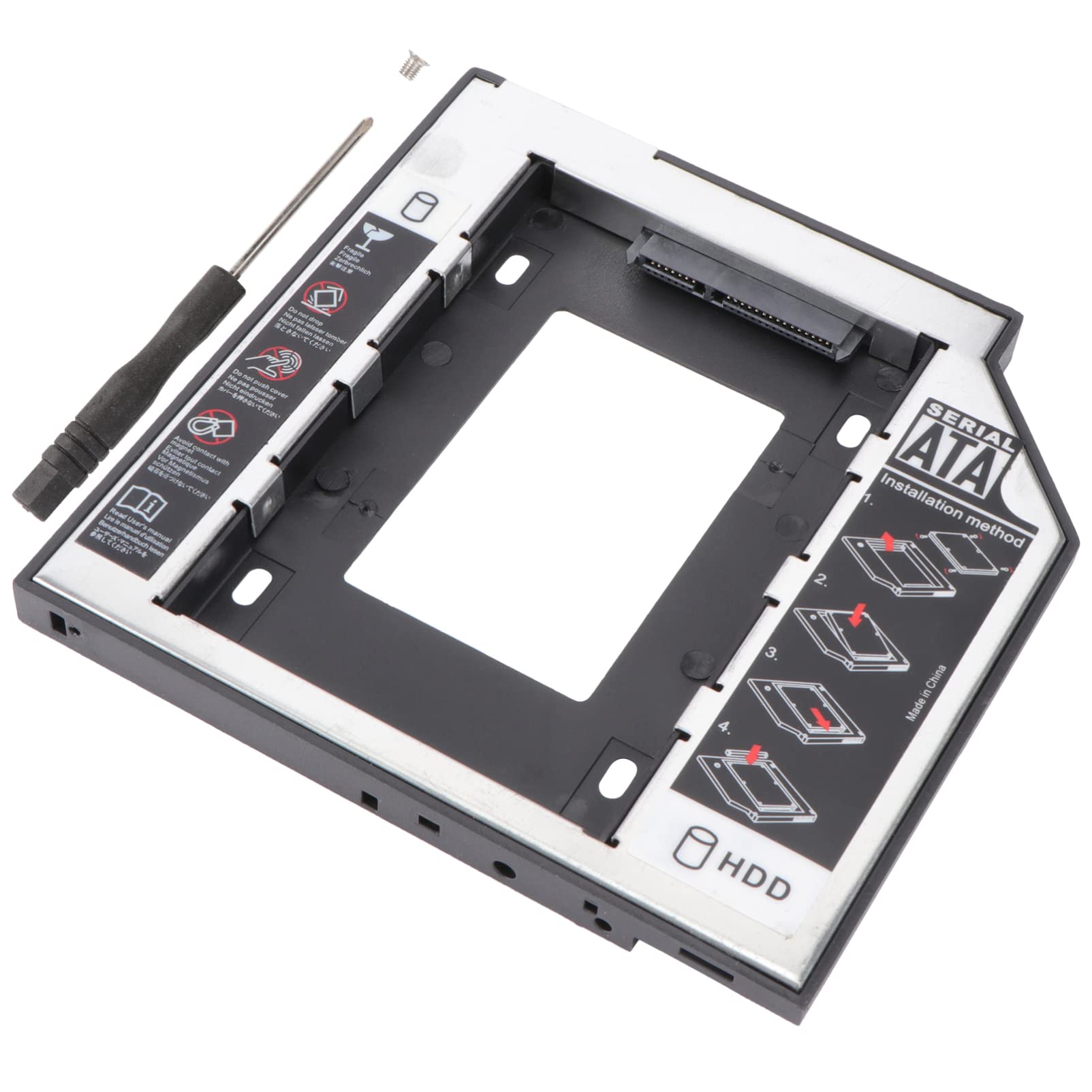 SOLUSTRE Braces 2pcs Bay Tray Practical .mm Laptop Inches Enclosure -state Ssd Holder Hard Drive Machine Hdd Case Accessories Bracket Disk Kickstand