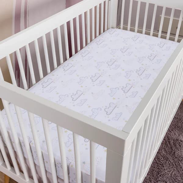 Trend Lab Painted Rainbow 4-Piece Baby Nursery Crib Bedding Set, Includes Quilt, 2 Fitted Crib Sheets, and Crib Skirt