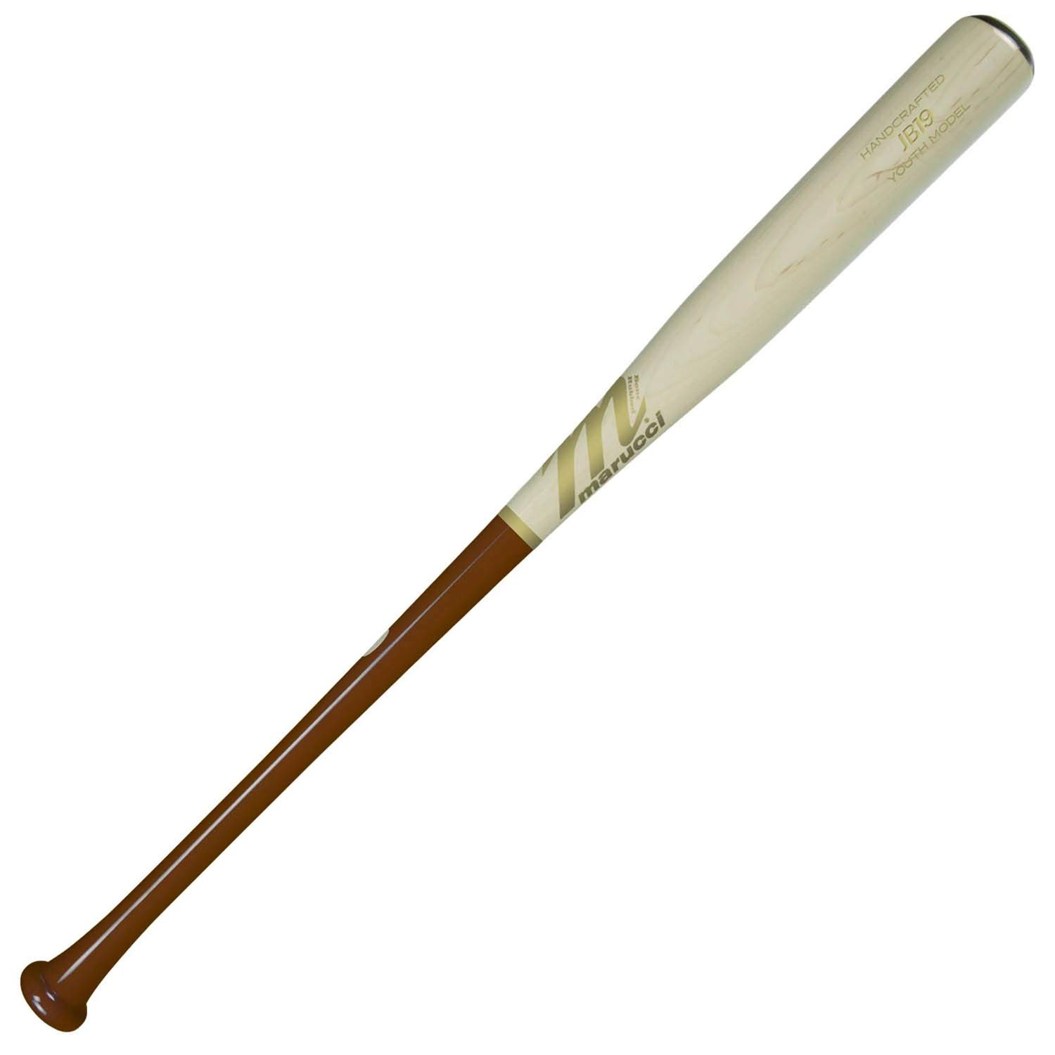 Marucci JB19 Youth Model Maple Wood Baseball Bat, Walnut/Whitewash, 28"