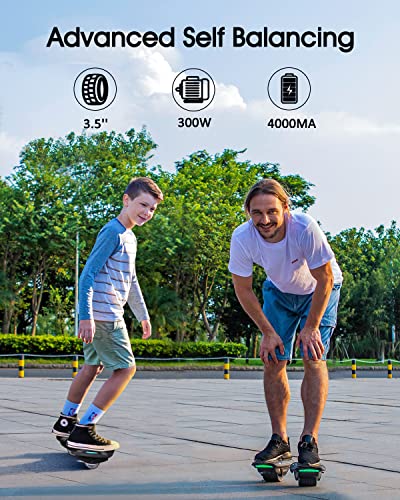 MAGIC HOVER Electric Roller Skate Hover Board, 300W Dual Motor Self Balancing Scooter for Kids and Adults, Hovershoes Drift X1, 3.5" Freeline Skate, 12km/h Max Speed hoverboard