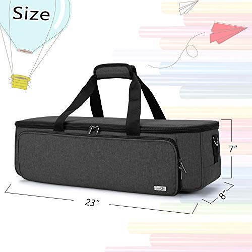 LUXJA Bag for Die Cut Machines (Compatible with Cameo 3 and 4, Cricut Explore Air 2 and Maker), Black