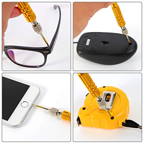 YANPLS Small Screwdriver Watch Glasses Mini Set, Micro Precision Tiny Screwdriver Set Small Screwdriver Set for Electronics Eyeglass