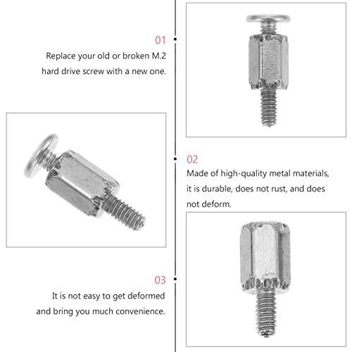 SOLUSTRE Laptop Stand 20pcs M. Disk Replacement Hex Screws Laptops Mounting for Motherboards Accessories Nut Accessory Ssd Computer Motherboard Standoff Hard Kit Screw Laptop Ssd