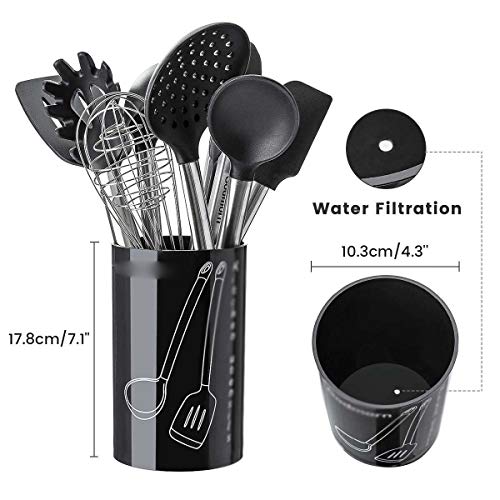LMMDP 9 in 1 Silicone Handle Cookware Silica Gel Utensils Kitchenware Non Stick Pan Shovel Spoon Spatula Kitchen Cooking Tool Set