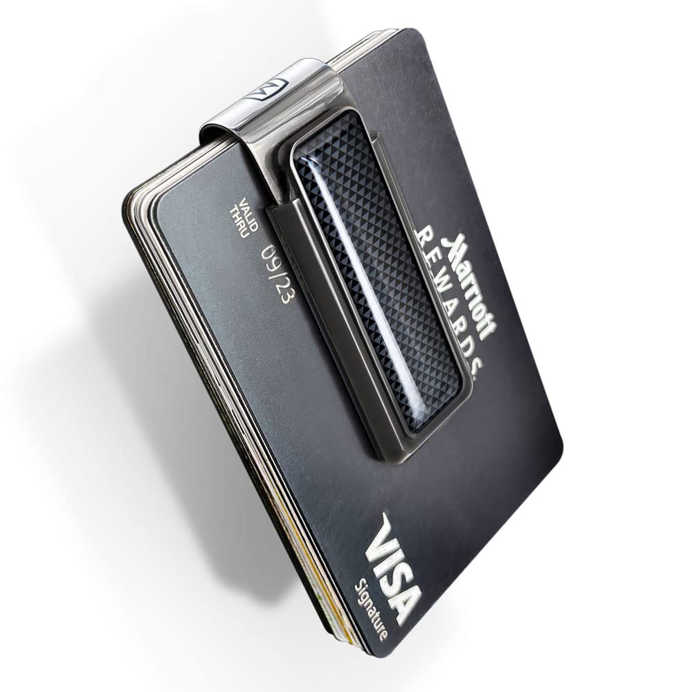 M-Clip Money Clip (Black) - Minimalist Slim Wallet Alternative for Front Pocket Carry - Cash and Credit Card Holder for Men