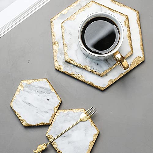 ORGJWD Marble Storage Tray Retro Jewelry Display Plate Cosmetic Organizer Food Container Tea Coffee Milk Serving Tray Gifts (Size : 10cm)