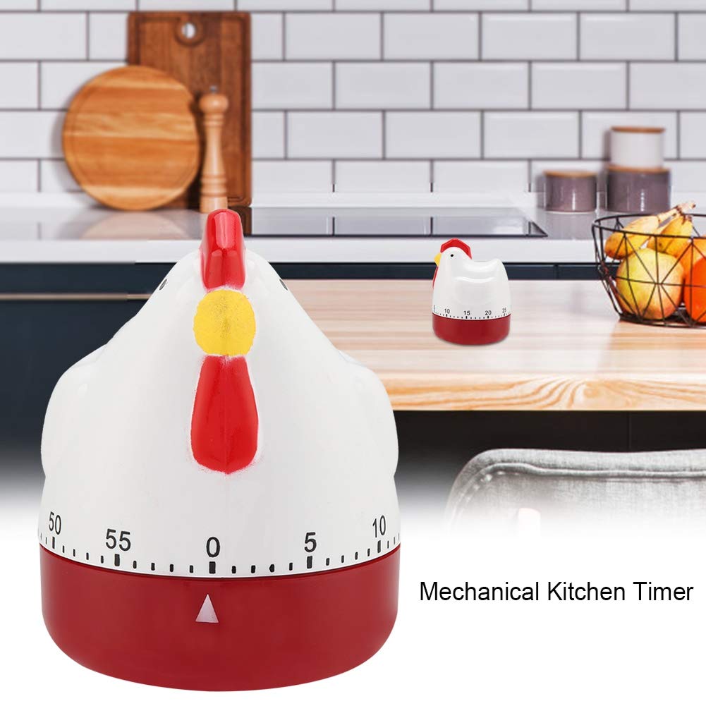 Sugoyi Cooking Timer Magnet, Lovely Chicken Timer Mechanical Kitchen Cooking Alarm Clock for Home Decor Timing Reminder