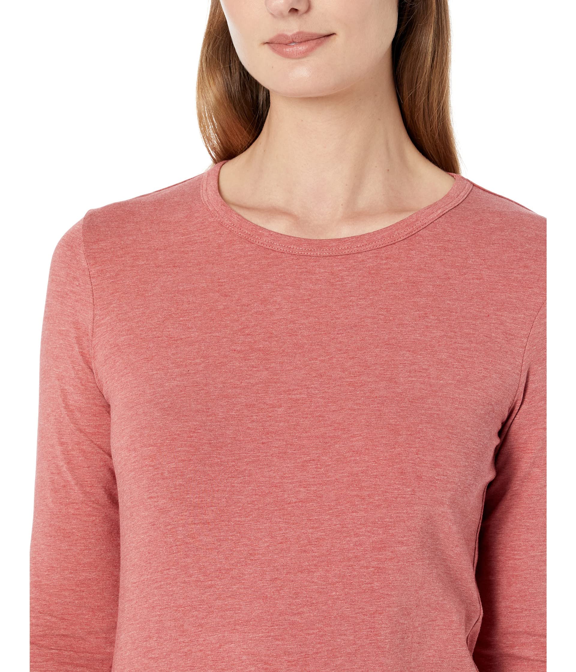 tasc Performance Nola II Long Sleeve Crew Neck Tee Earth Red Heather LG