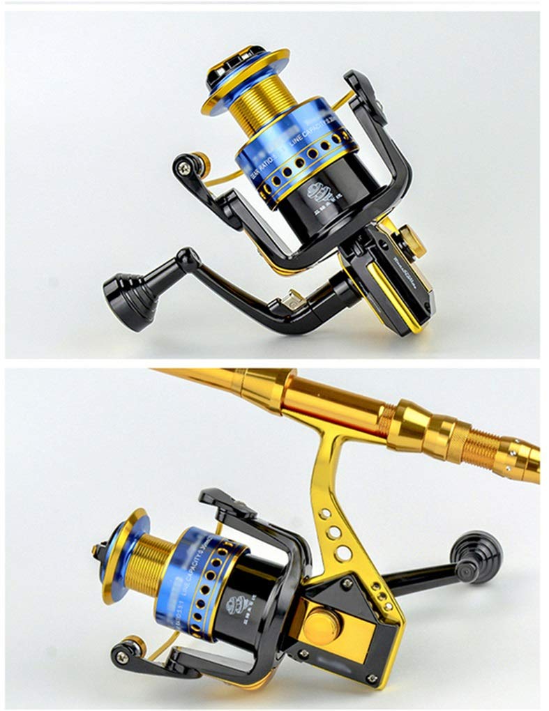LLJPYX7L Spinning Fishing Reel, Durable Light brine Reel, 11 Rust-Proof Bearings, seawater Fresh Water Available, 5.5:1 Gear Ratio (Color : 1000)