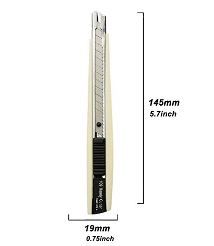 WEKOIL 30Pcs Snap Off Utility Knife Blades with 3 Pcs Delicate 9mm Auto Lock Art Knives Craft Cutters Box Paper Cutters Graphic Knife for Office Home Garage Warehouse,White