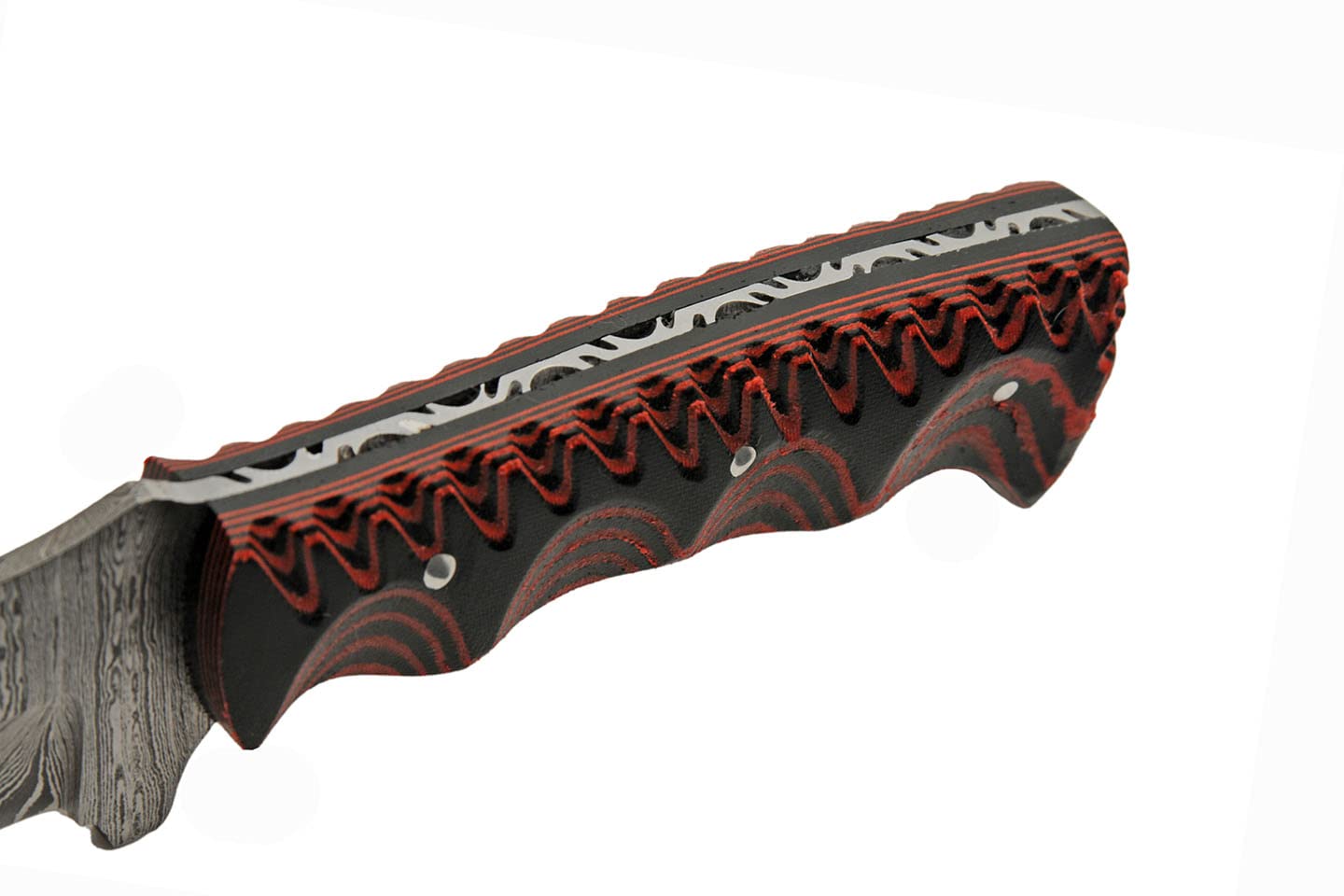 Magma Damascus Steel Blade Micarta Handle 9.5 inch Edc Hunting Knife