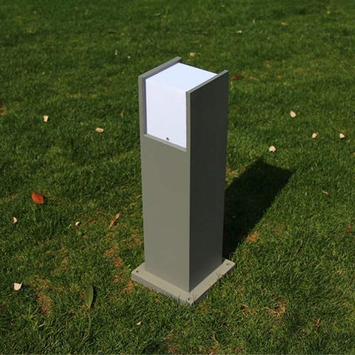 Liunce European Metal Aluminum Acrylic Post Light Modern Simple Outdoor Waterproof Pillar Light Loft Garden Gate Courtyard Home Villa Decorative Column Lamp E27 Edison