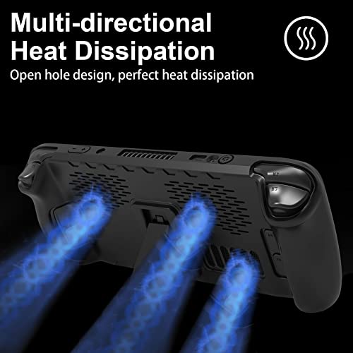 Tangaroa Steam Deck Case with Kickstand Steamdeck Case Accessories, Adjustable Protective Case for Steam Deck Protector, TPU Soft Cover - Shock-Absorption, Non-Slip, Anti-Scratch, Ergonomically