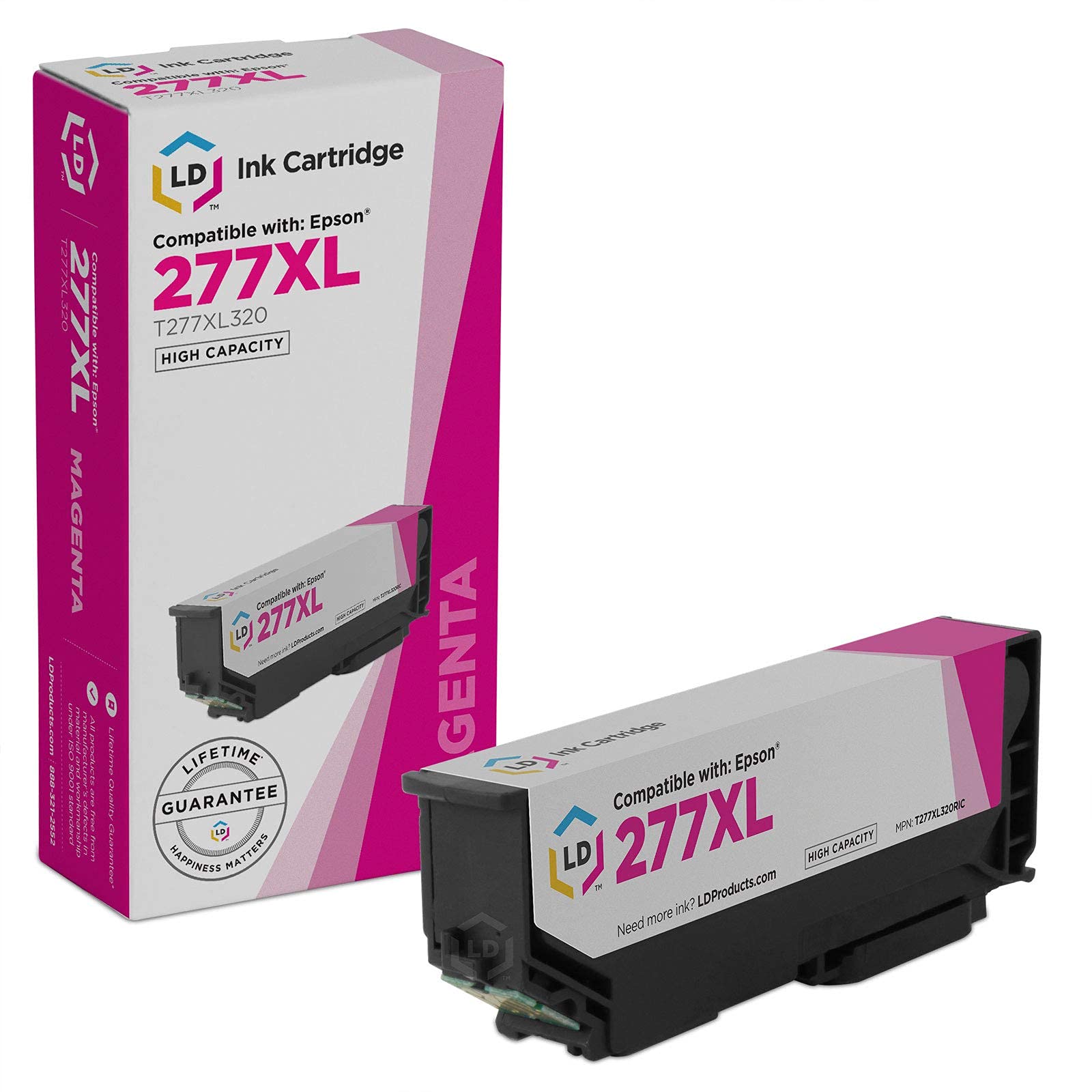 LD Products Remanufactured Ink Cartridge Replacement for Epson 277XL T277XL320 High Yield (Magenta) Compatible with Expression: XP-850, XP-860, XP-950, XP-960, XP-970 XP Series: XP-950