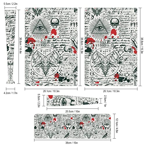 Theme of Occultism and Freemasonry Full Protective Skin Cover Design Wrap Decal Sticker Compatible with PS5 Digital Edition Console and Controller