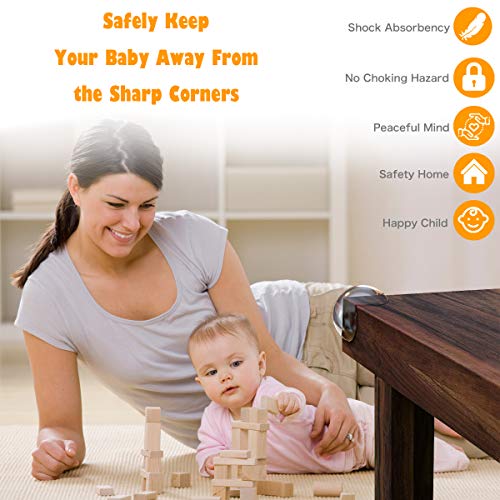 LVEHO Corner Protectors, Clear Corner Guards, Super Soft and Transparent, Baby Proofing, Strong Acrylic Adhesive 2.0, Tasteless, 28 Pack