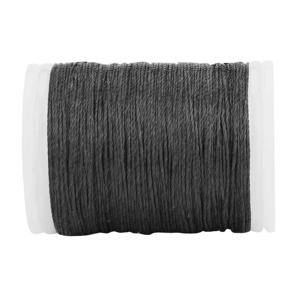 Nylon Serving Thread, 120m Bow String Serving Thread with a Soft Twist Multi-Filament Nylon End Serving for Tying Peep Sites, Break Strength 34 Pounds(Black)