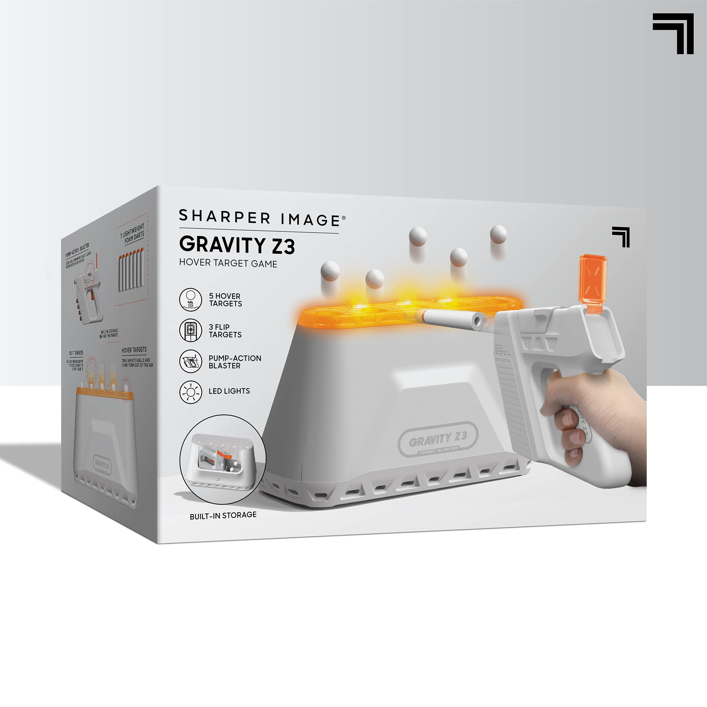 Sharper Image LED Hovering Target Shootout Set, 5 Floating Balls and 3 Bullseyes