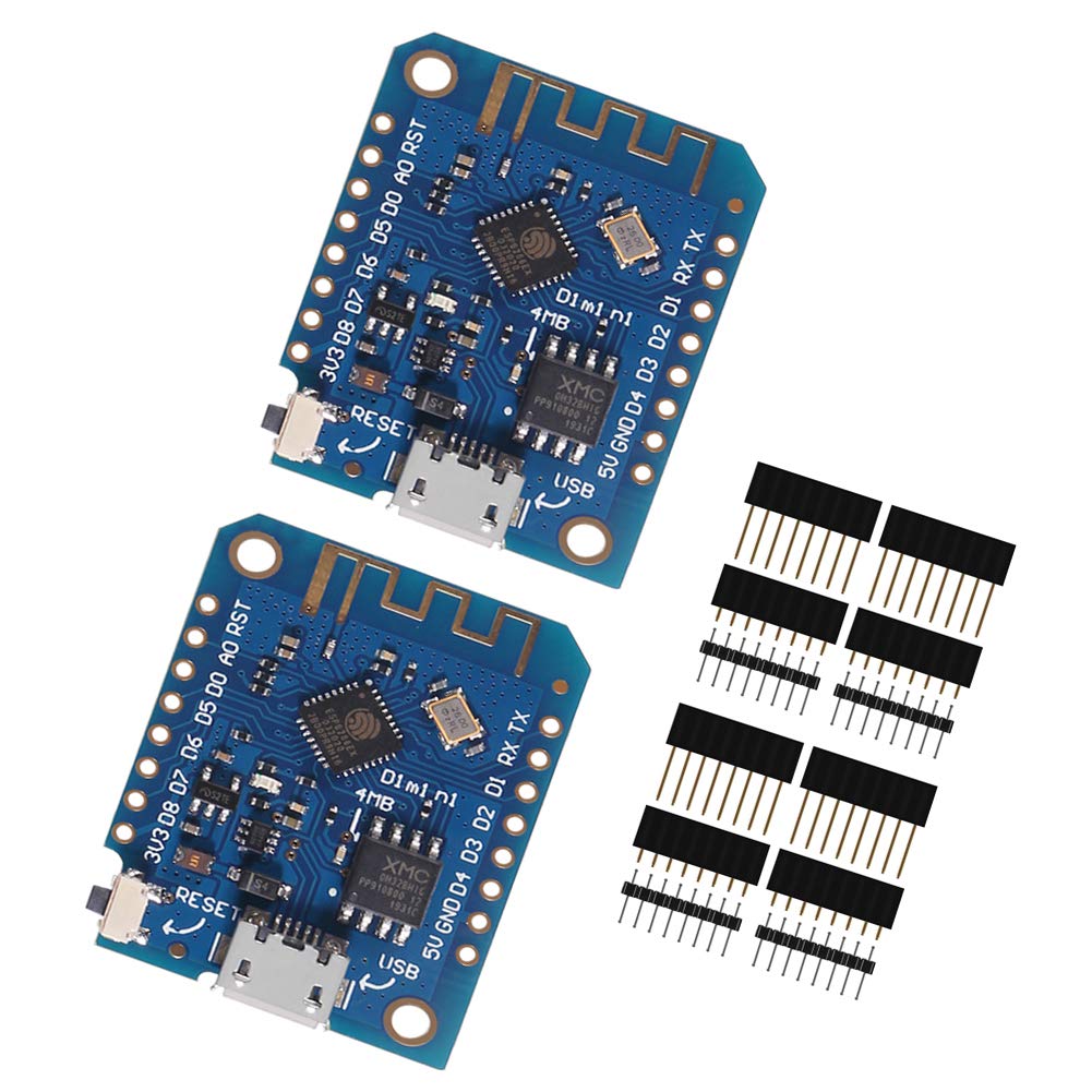 MELIFE 2 Pack for ESP32 D1 Mini ESP-32 WiFi+Bluetooth Development Module Board Base on ESP8266 Fully Functional Compatible with WeMos D1 Mini