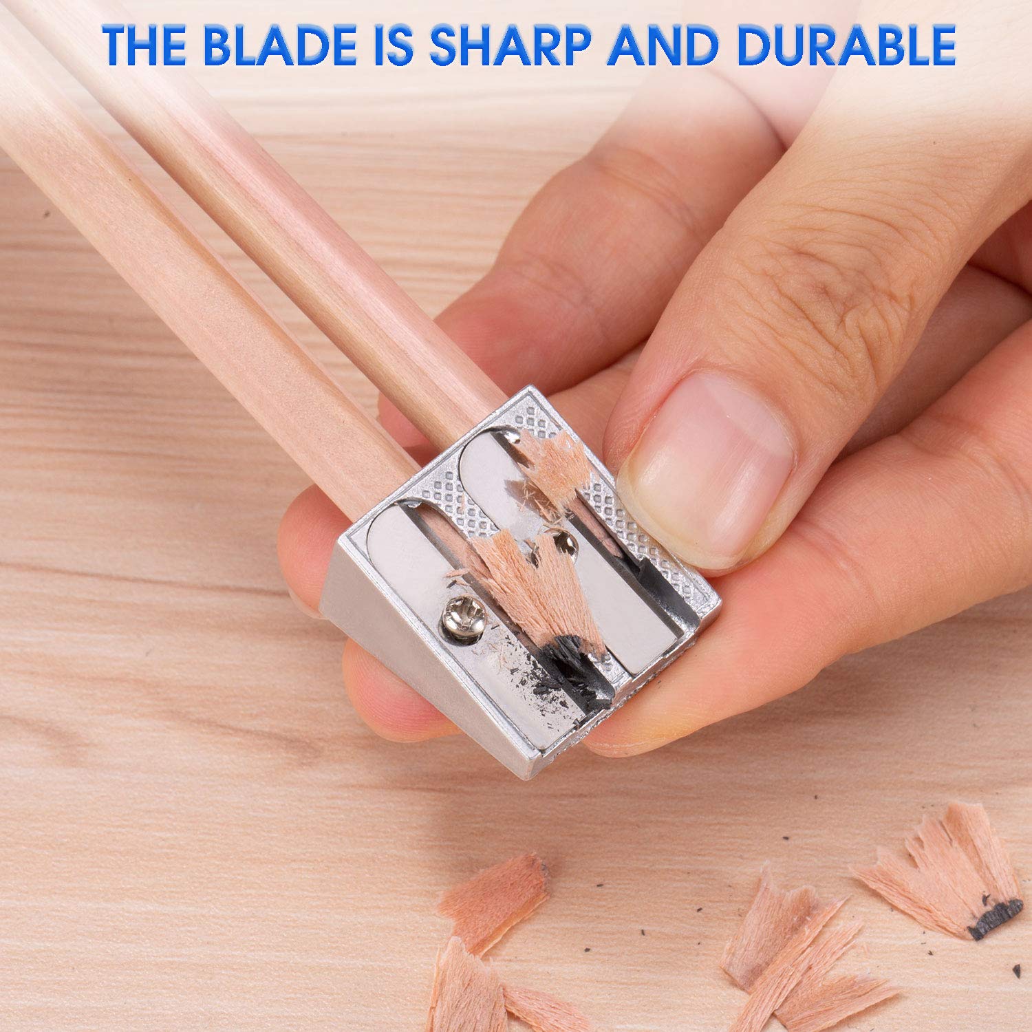 Metal Pencil Sharpener,4PCS High Quality Pencil Sharpener Handheld, Pencil Sharpener Manual, Pencil Sharpener Small,Perfect for Use in Schools,Offices,Homes,Art Projects