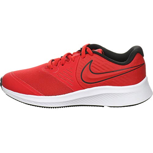 Nike Unisex-Child Star Runner 2 (GS) Sneaker, University Red/Black-Volt, 5.5Y Youth US Big Kid