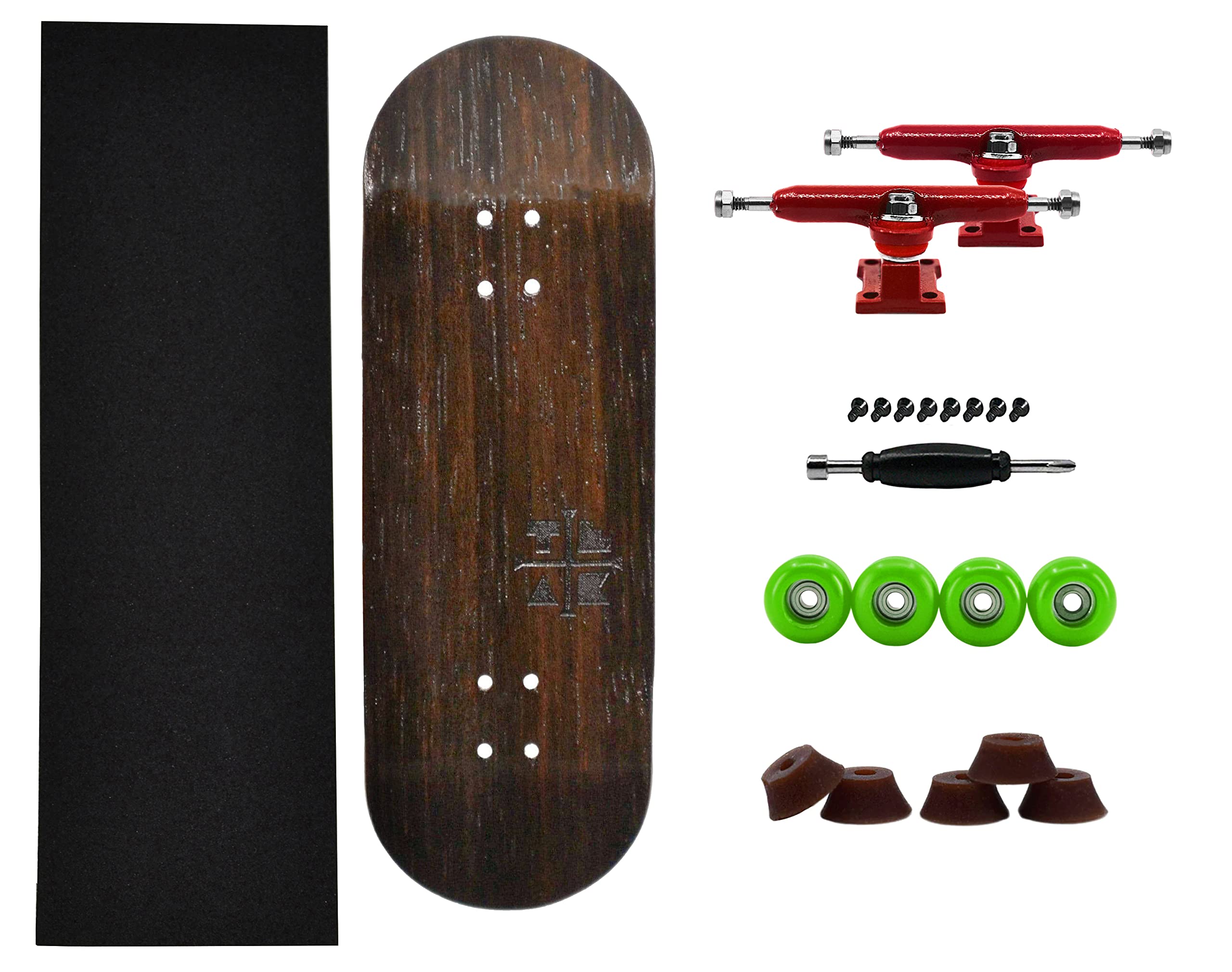Teak Tuning Prolific Complete 32mm Fingerboard with Prodigy Trucks - Pre-Assembled - Bob Would Be Proud Edition - Upgraded Components, Pro Board Shape and Size, Bearing Wheels, and Locknuts