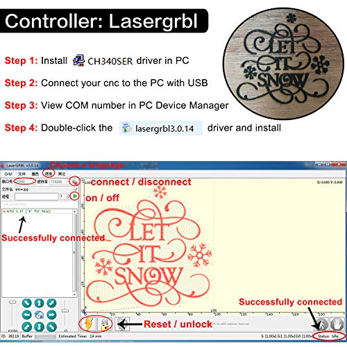 Upgraded Engraver Module for CNC Machine, Mcwdoit 445nm 5500mW Optical Power/ 20W Electric Power for CNC Router 3018Pro/ 3018 Max/4540