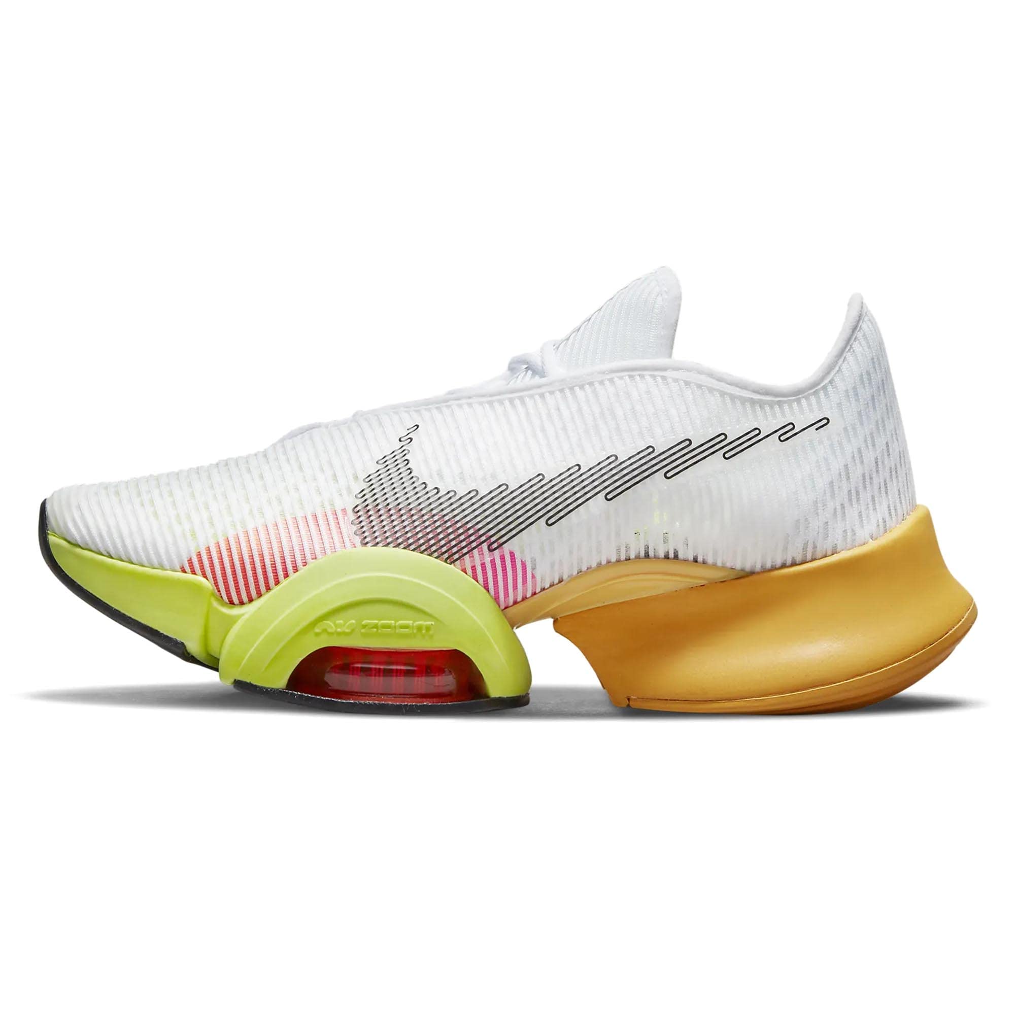 Nike Womens Gymnastics Shoe (7.5, White/Black/Pollen/Volt, Numeric_7_Point_5)