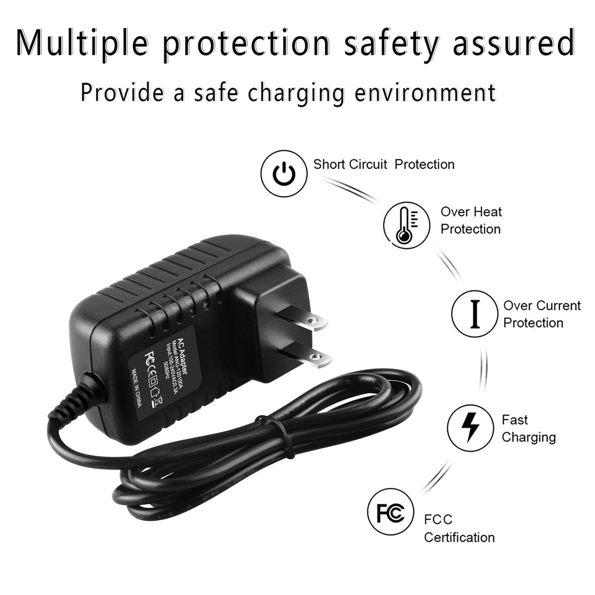 XFXMTJJ Replacement Charger 6V 2A AC/DC Adapter Compatible with ProForm Elliptical: 390E, 590E, 380F & 785F Power Cord