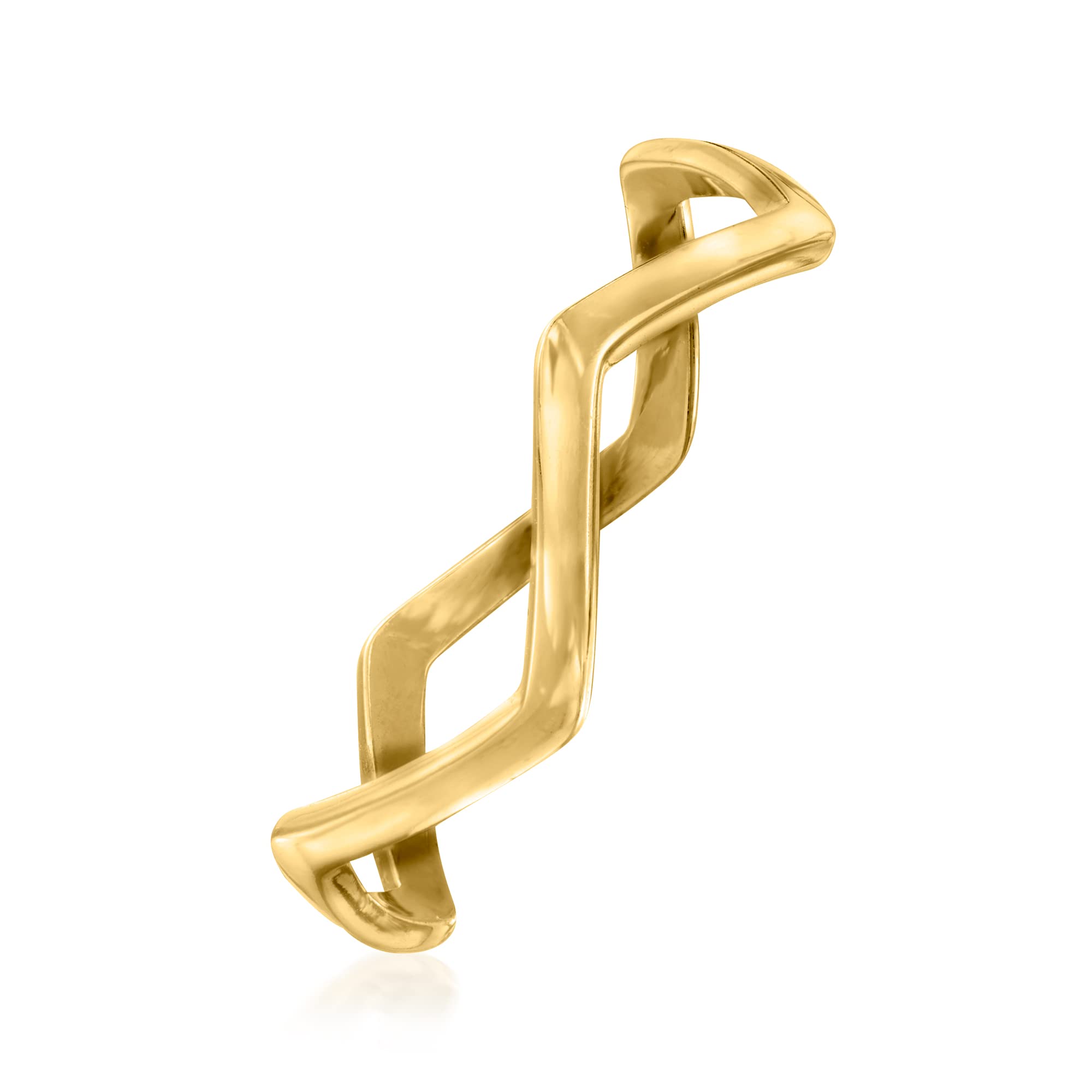 RS Pure by Ross-Simons 14kt Yellow Gold Zigzag Ring. Size 8