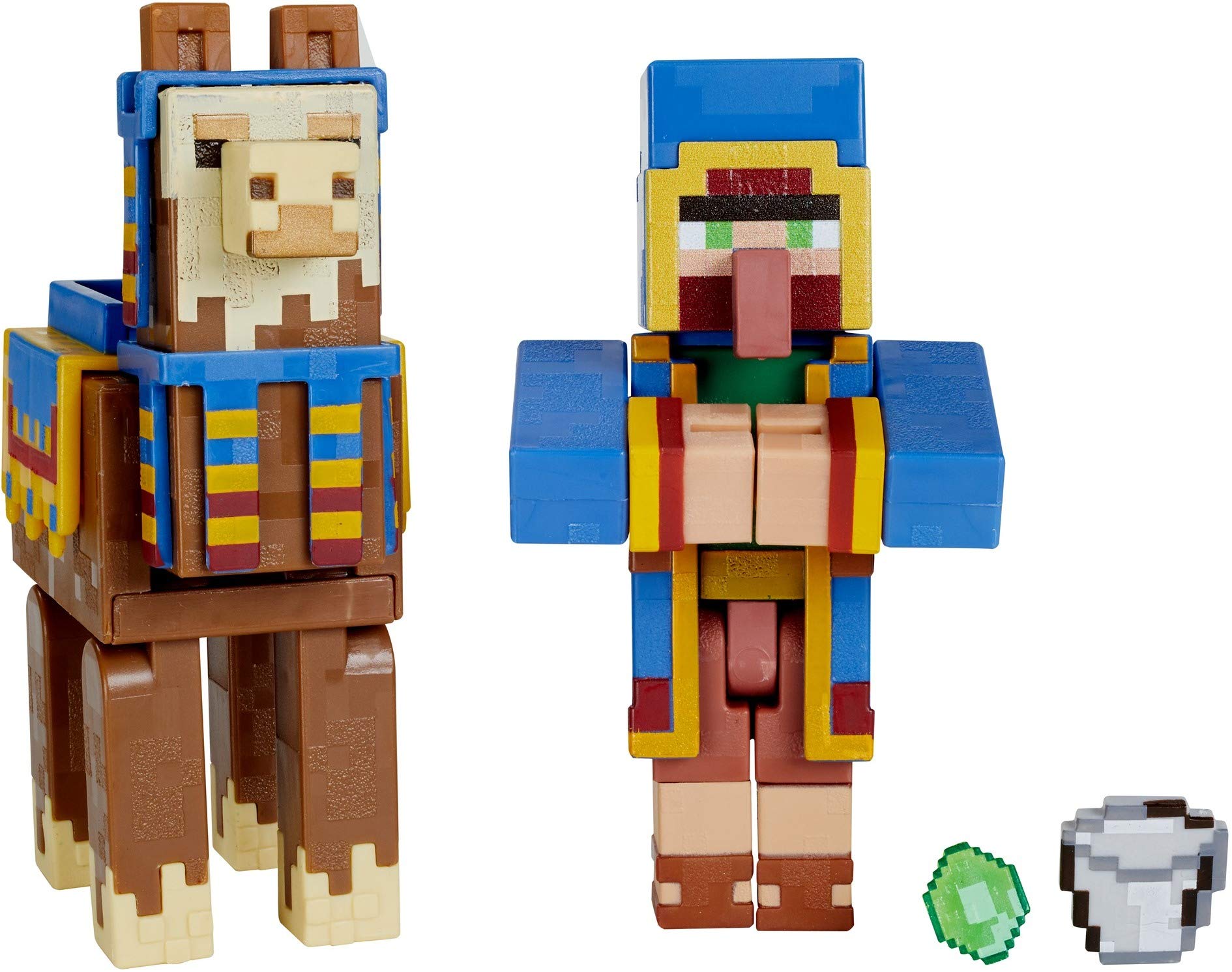 Mattel Minecraft Craft-a-Block 2-Pk, Action Figures & Toys to Create, Explore and Survive, Authentic Pixelated Designs, Collectible Gifts for Kids Age 6 Years and Older