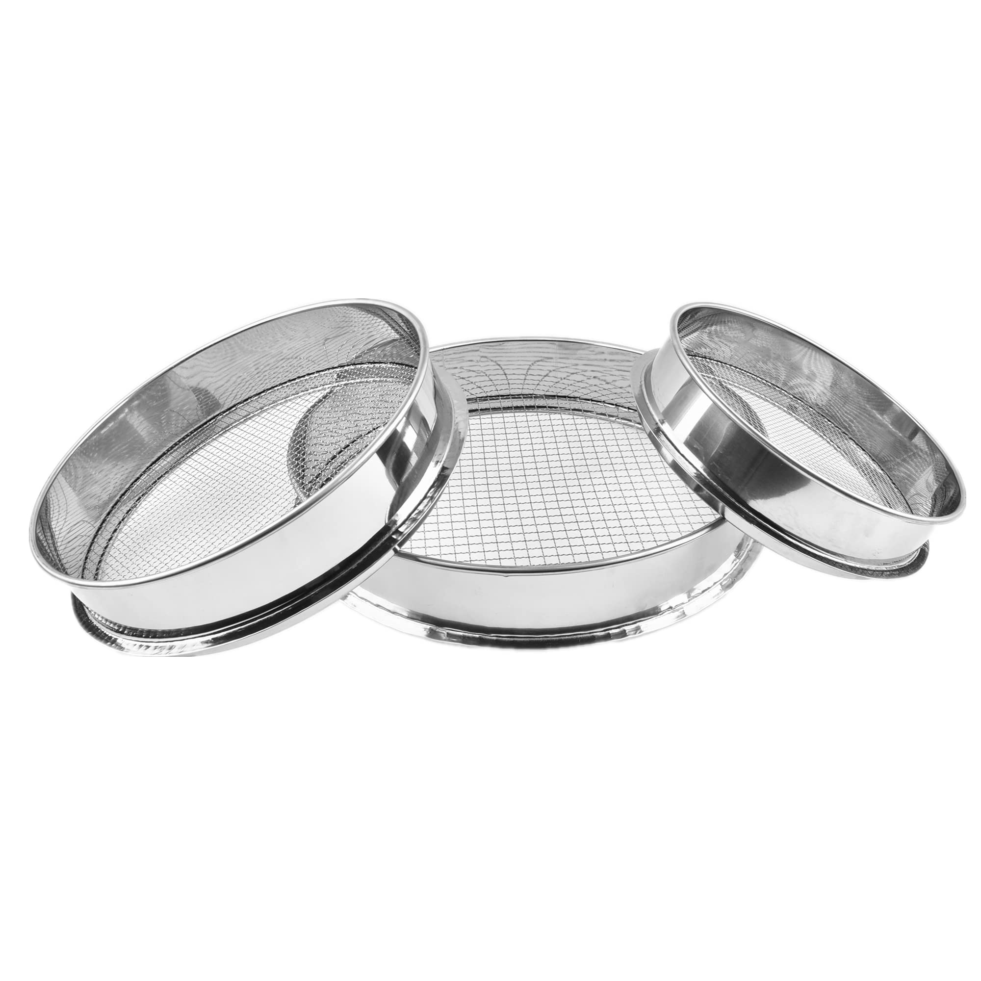 LucaSng 3PCS Soil Sifter Compost Dirt Sieve for Garden